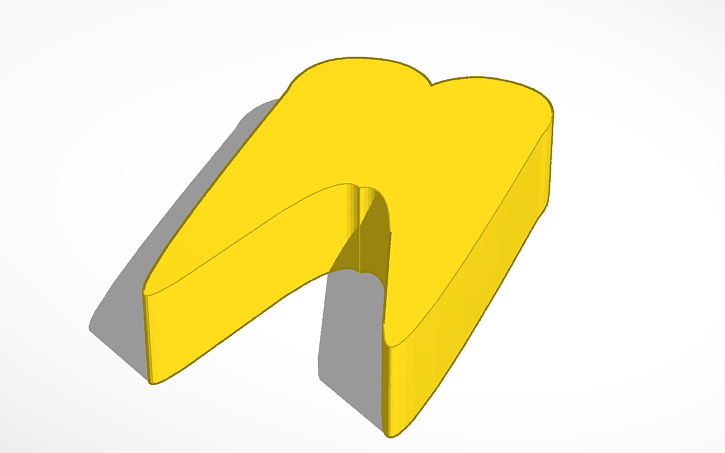 3D design tooth shape - Tinkercad