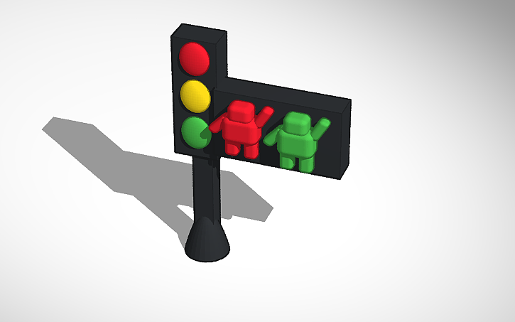 3D design semaforo Raul - Tinkercad