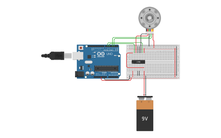 Circuit Design Encoder Arduino Nhóm 3 Tinkercad