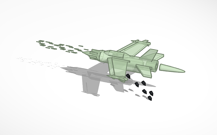 3D design A jet carpet bombing | Tinkercad