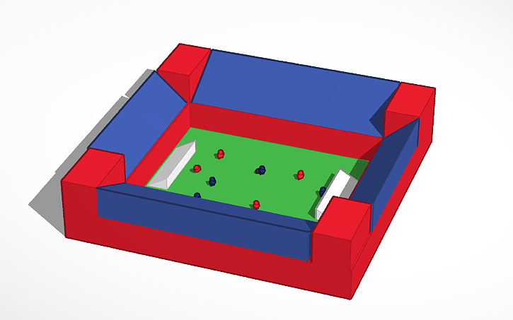 3D design soccer stadium - Tinkercad