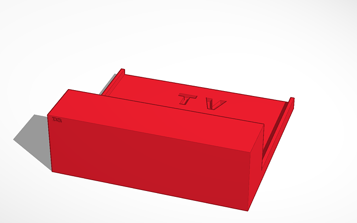 3D design tv remote stand - Tinkercad