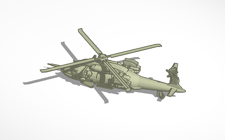 3D design army helicopter - Tinkercad