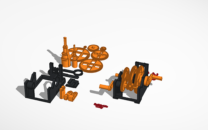 3D design Simple 3 phase gearbox - Tinkercad