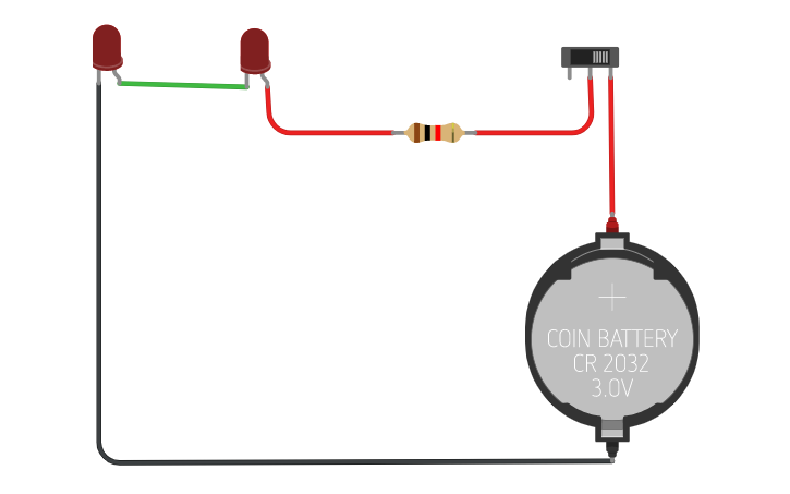 Circuit design Series Light - Tinkercad