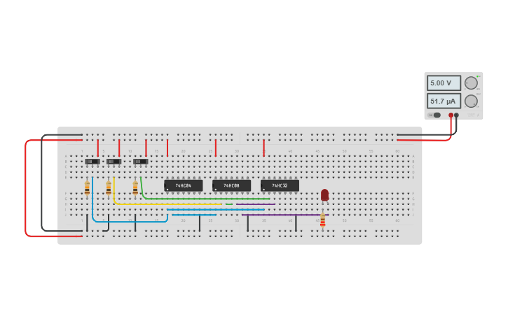 Circuit design EJERCICIO DE CLASE | Tinkercad