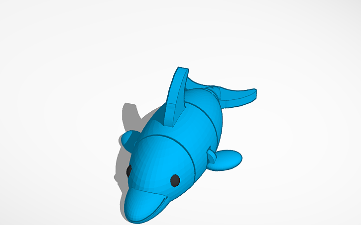 3D design Finn the Articulated dolphin (3 links) - Tinkercad