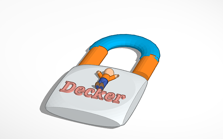 3D design Lock - Tinkercad