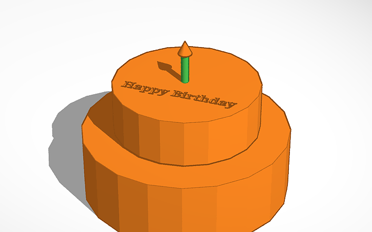 3D design Birthday cake | Tinkercad