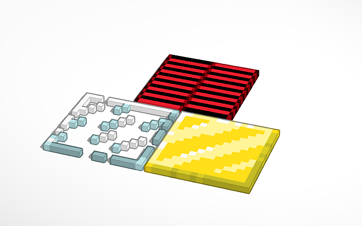 3D design Minecraft Classic textures - Tinkercad