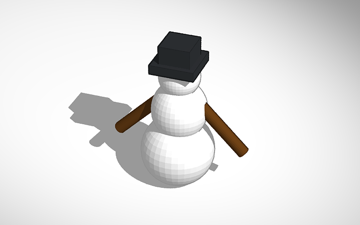 3d Design Snowman Tinkercad