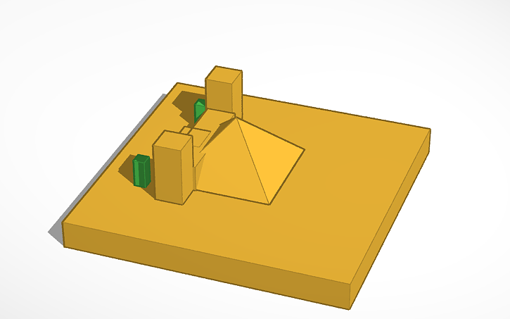 3D design desert tempel - Tinkercad