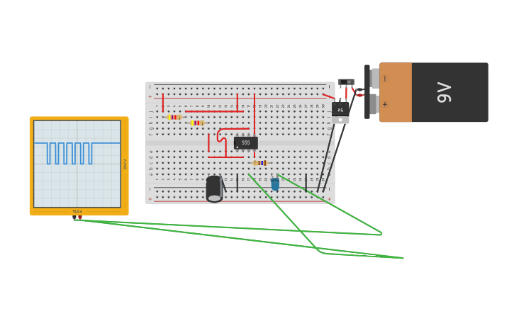 Circuit design 555 - Tinkercad