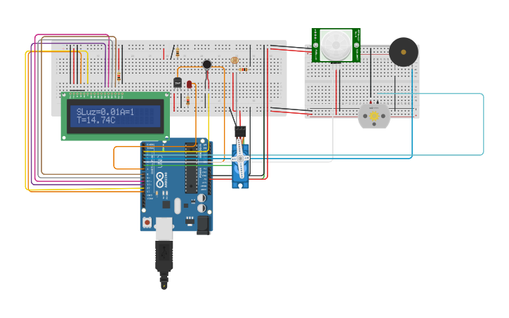 Circuit design LCD - Tinkercad