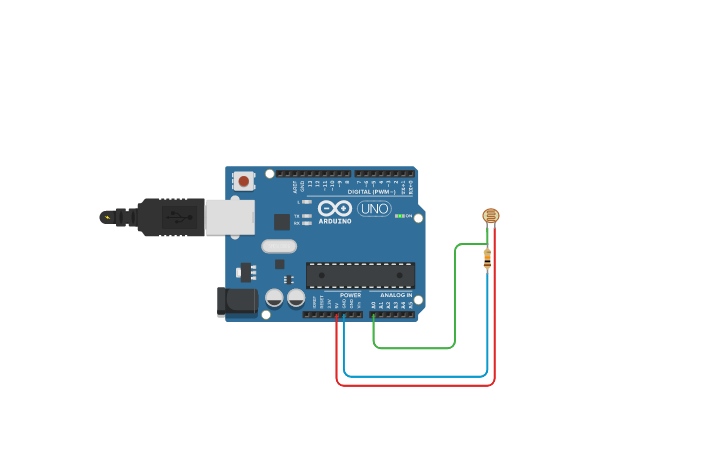 Circuit design Arduino Sensor Aufgabe 1 | Tinkercad