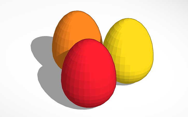 3D design EGGS - Tinkercad