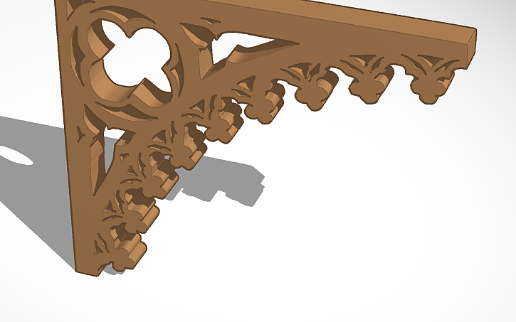3D design gothic corner - Tinkercad