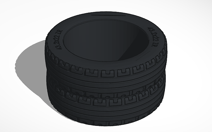 3D design LEGO Wheel Tire-roll (double) - Tinkercad