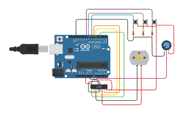 Circuit design workshop arduino motor dc - Tinkercad