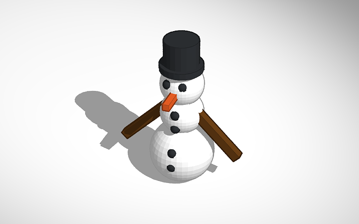 3D design snowman | Tinkercad