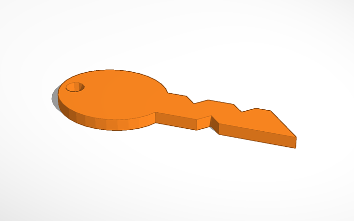 3D design blank key - Tinkercad