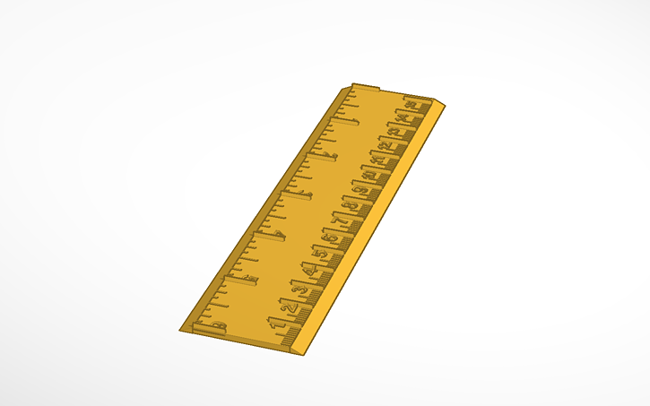 3D design Ruler: cm and in - Tinkercad