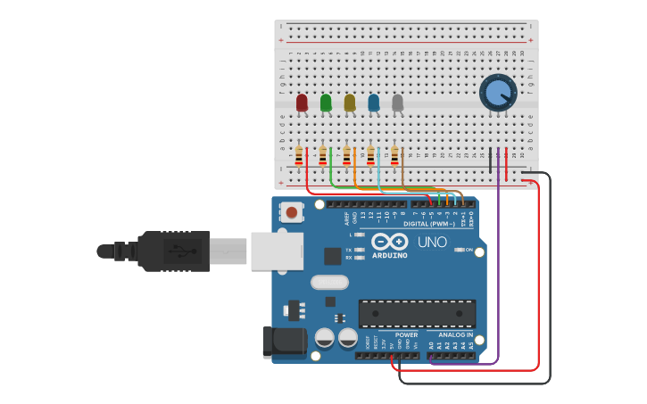 Circuit Design Analog Input And Output Tinkercad