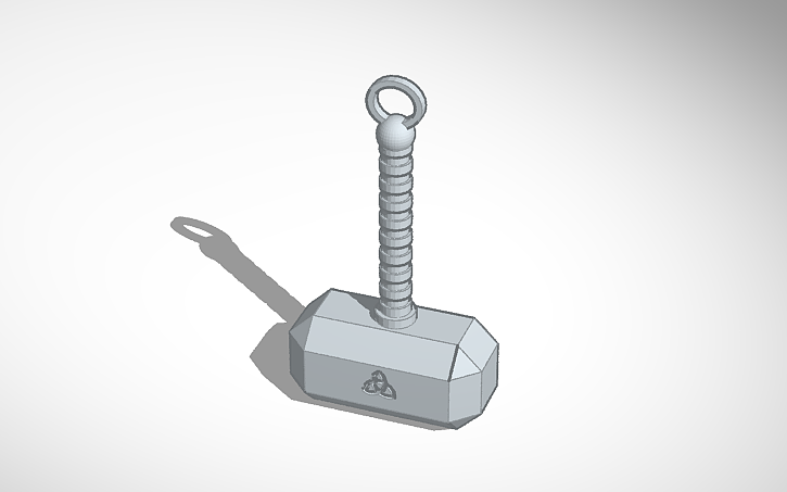 3D design Thor Hammer - Tinkercad