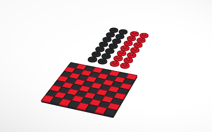 3D design Checker set | Tinkercad