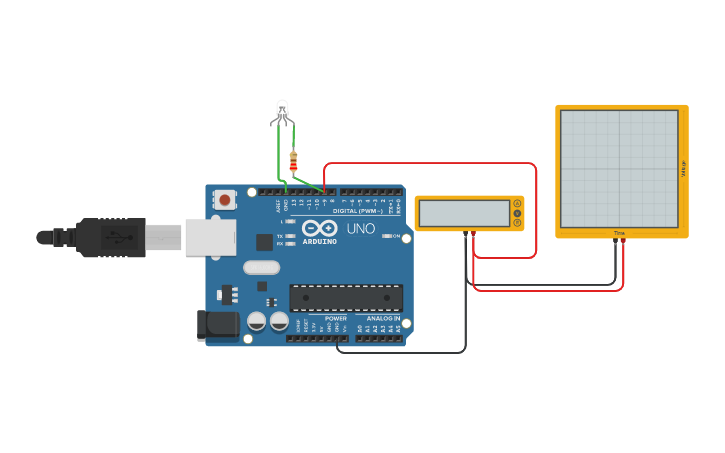 Circuit design PWM a 490 HZ - Tinkercad