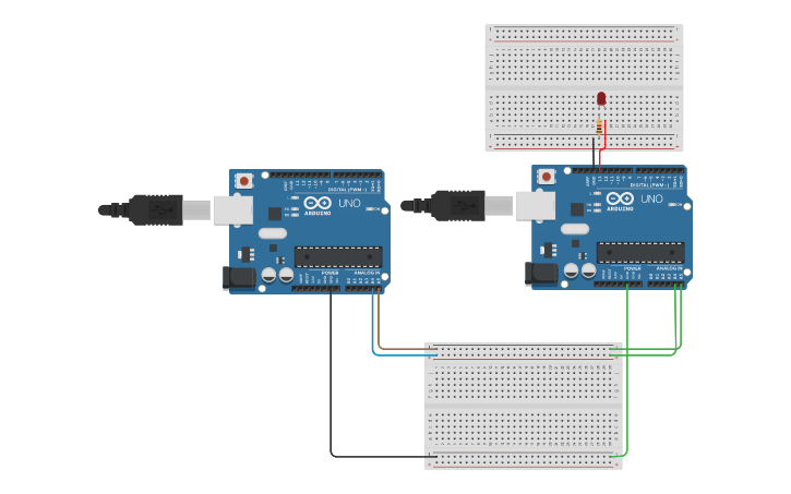 Circuit design I2C - Tinkercad