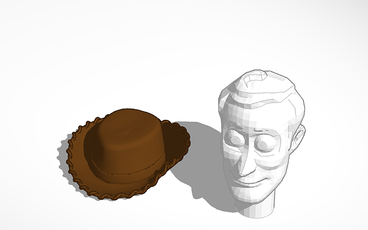 3D design woody toy story head - Tinkercad