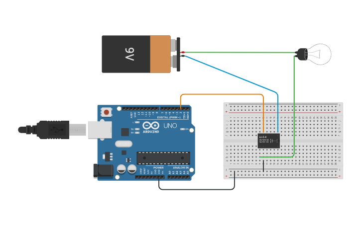 Circuit design Relê - Tinkercad