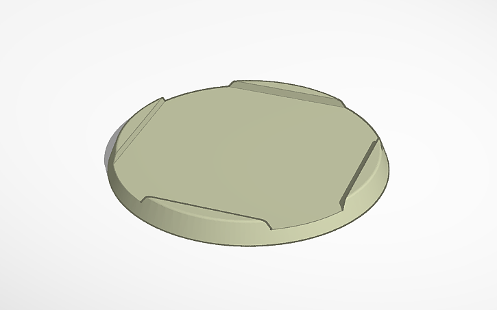 3D design 40mm square to 50mm round base extender - Tinkercad