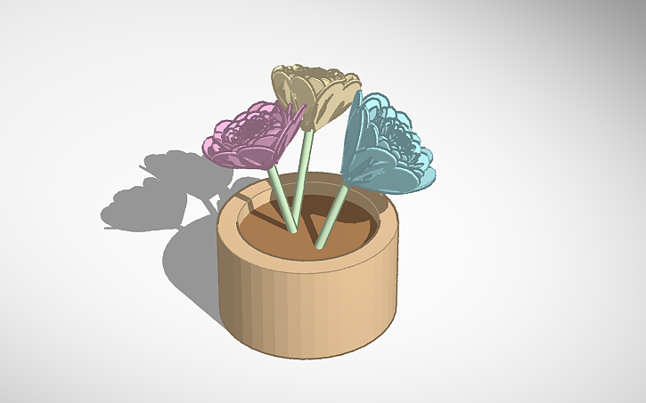3D design Flowers - Tinkercad
