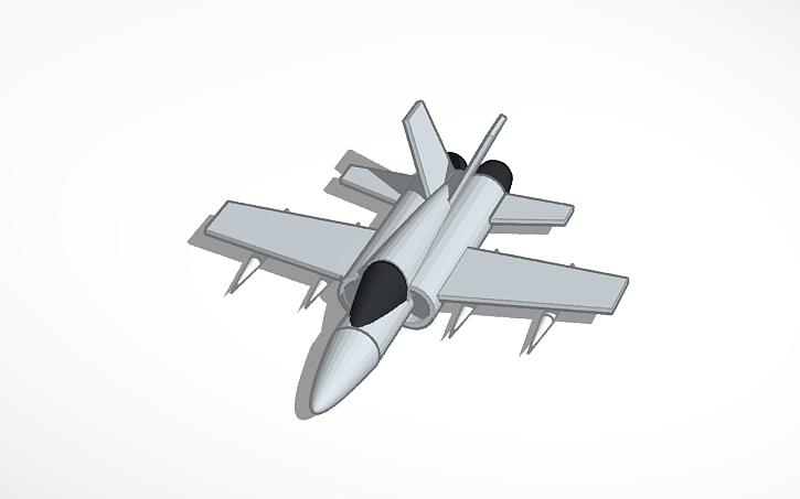 3D design Fighter jet - Tinkercad