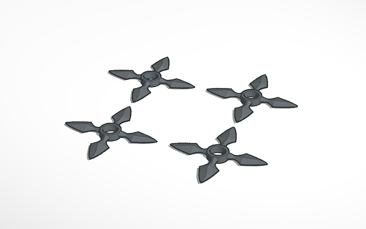 3D design Naruto Ninja Stars (4) - Tinkercad