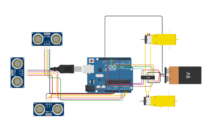 Circuit design Cableado modificado - Tinkercad