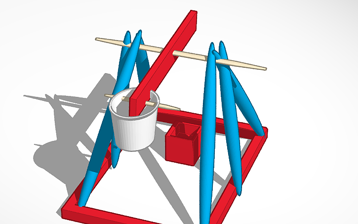 3D design Trebuchet - Tinkercad