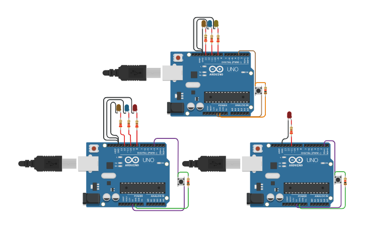 Circuit design Práctica 2 Arduino Programa LED y botón | Tinkercad