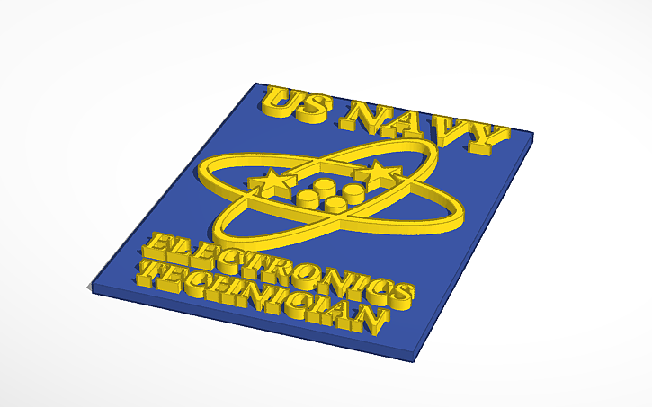 3D design USN Electronics Tech (ET) - Tinkercad