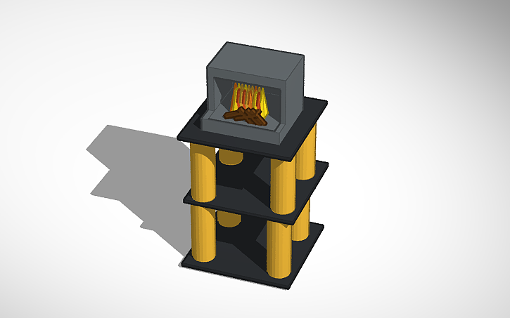 3D design Copy of Fire Place Trophy | Tinkercad