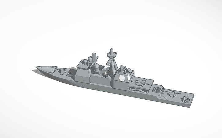 3D design Navy ship - Tinkercad