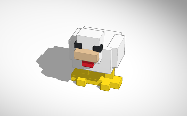3D design Minecraft Chicken | Tinkercad