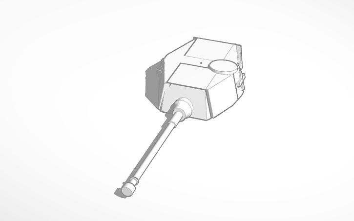 3D design king tiger turret - Tinkercad