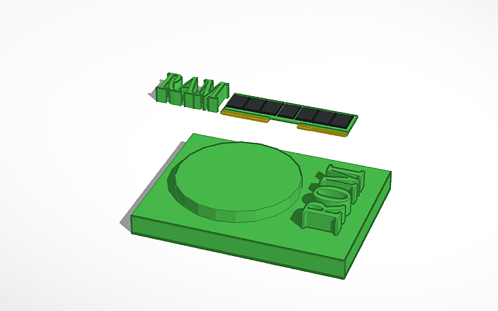 3D design ROM und RAM 3D entwurf | Tinkercad