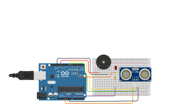 Circuit design Alarma antirrobo | Tinkercad