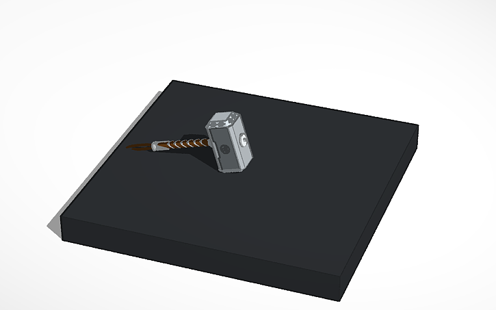 3D design Thor hammer - Tinkercad