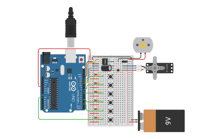Circuit design Ventilador Motor | Tinkercad