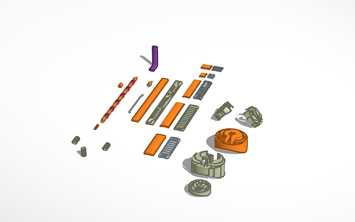 3D design StarWars texture chassis - Tinkercad